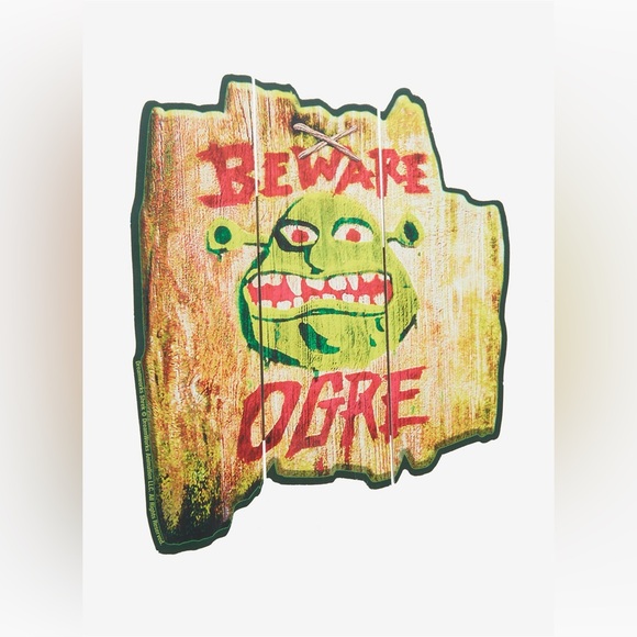 Hot Topic | Wall Decor | Shrek Beware Ogre Wall Art | Poshmark